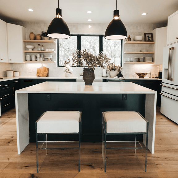 Acrylic Lucite Counter Height Bar Stool - Cyprus Upholstered Bar Stools