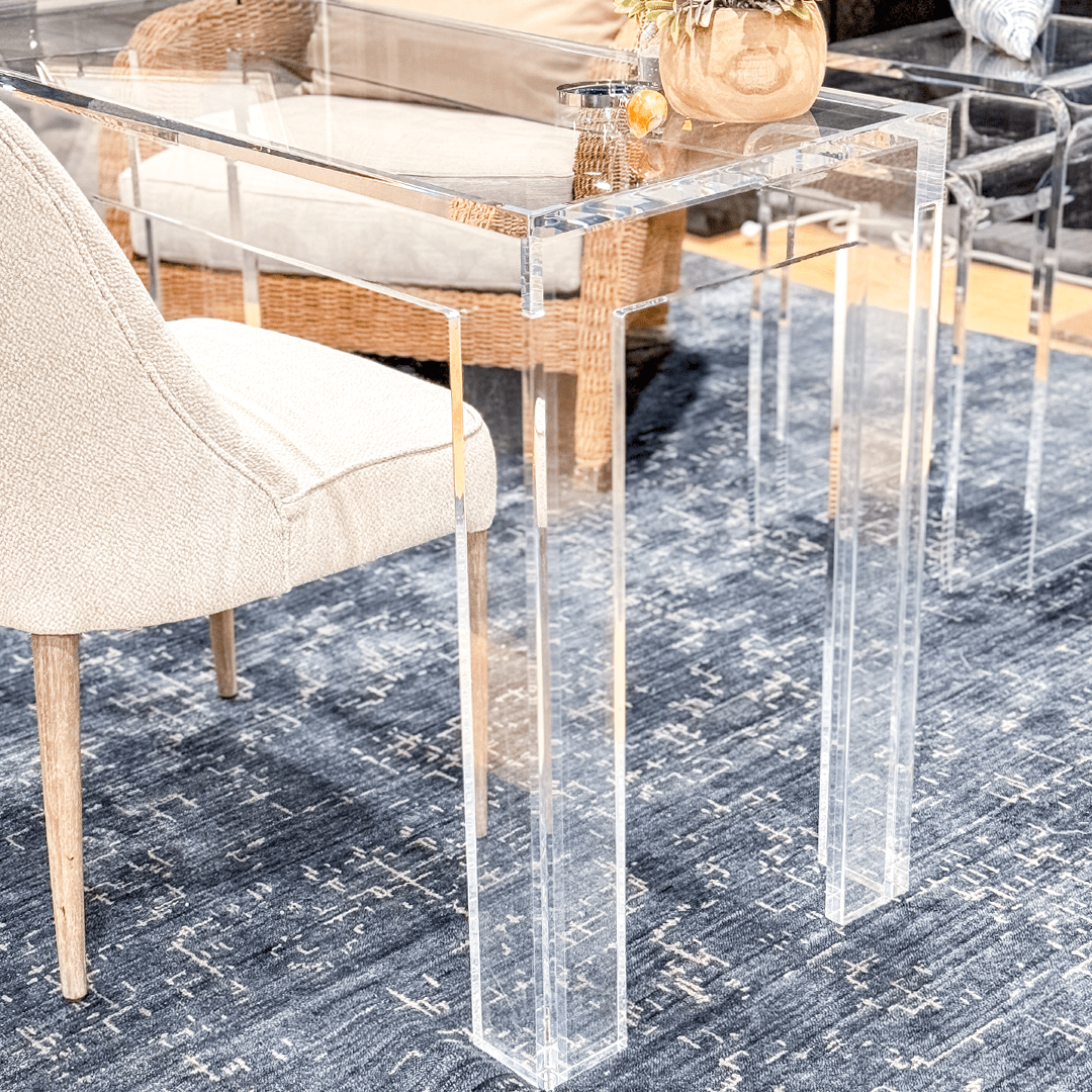 Modern Acrylic Desk - Acrylic Vanity - Clear Desk - Humboldt