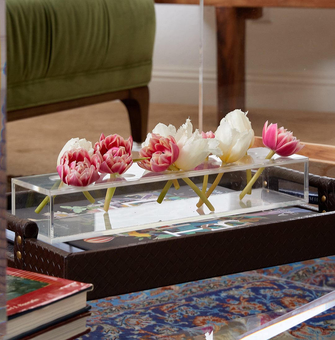 Modern Acrylic Lucite Vase - Acrylic Lucite Floral Centerpiece ...