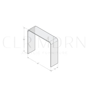 Modern Acrylic Waterfall Entry Way Console Table - Simmons