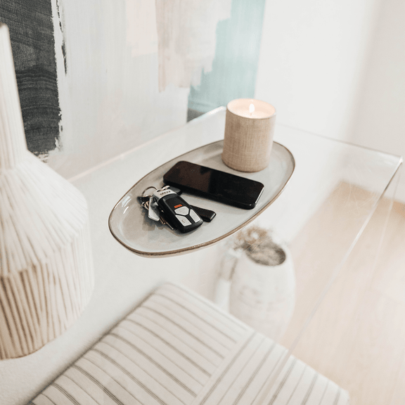 Modern Acrylic Lucite Waterfall Entry Way Console Table - Simmons